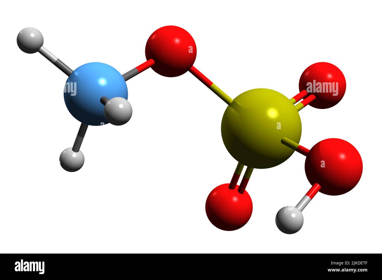 3D image of Methyl bisulfate skeletal formula - molecular chemical ...