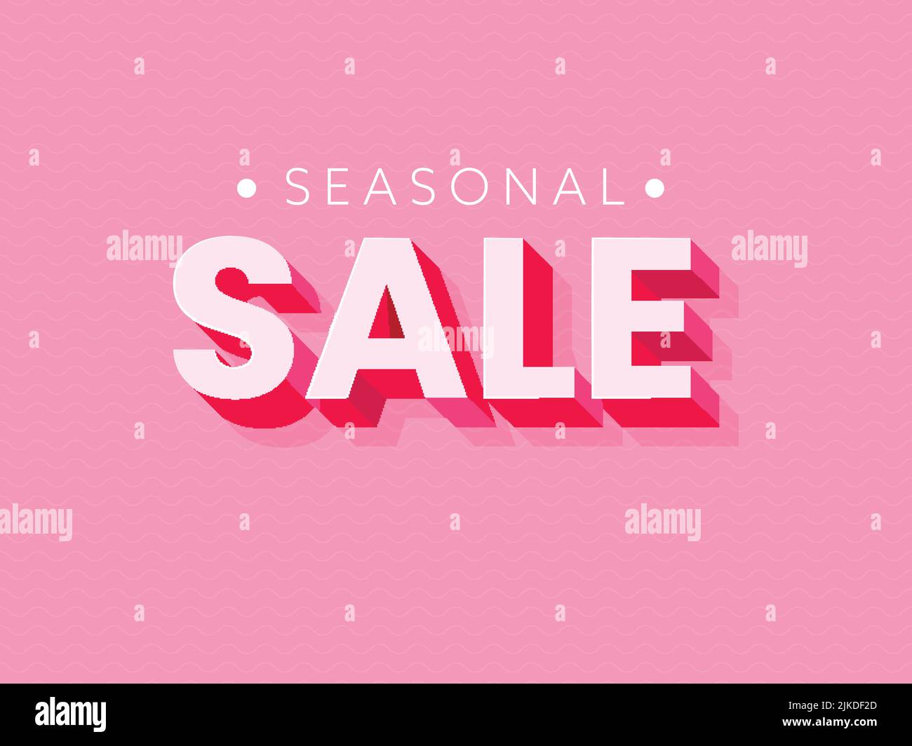 Seasonal Sale Poster Design With 3D Font In Pink Color Stock Vector ...
