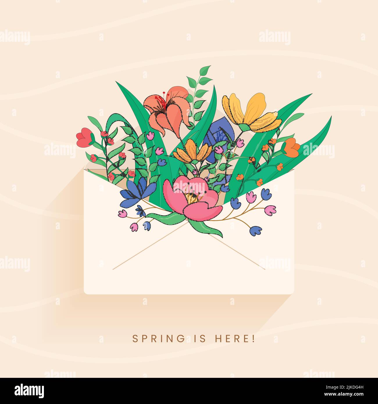 Peach spring blossom Stock Vector Images - Alamy