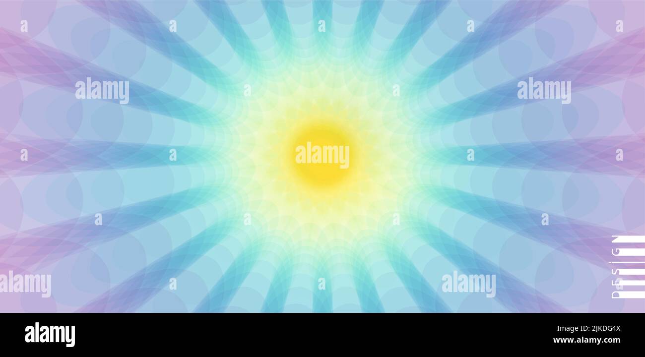 Sunburst abstract vector illustration. Fractal background with focus in ...