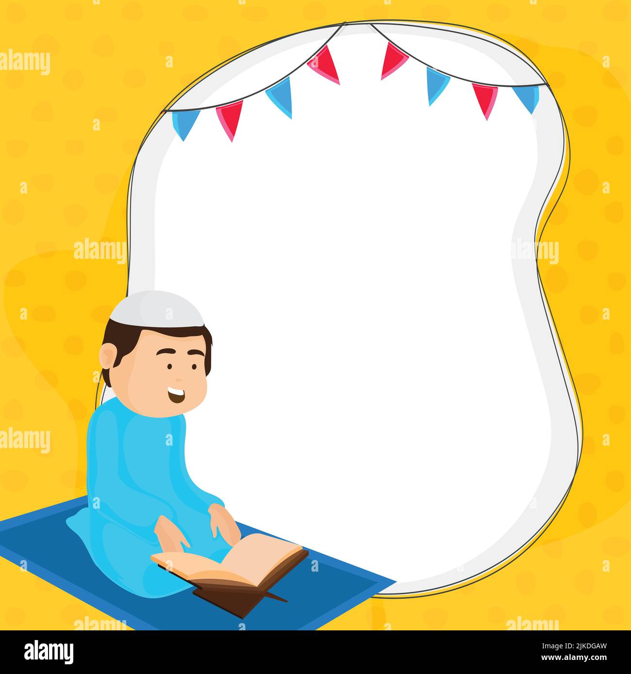 Kids Reading Quran Clipart