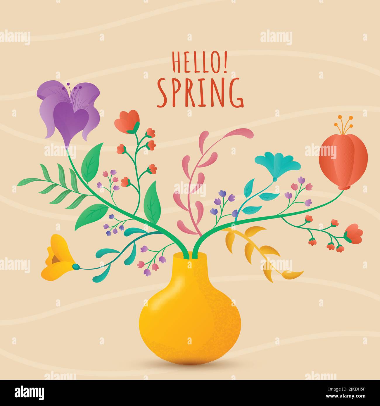 Spring flower welcome Stock Vector Images - Alamy