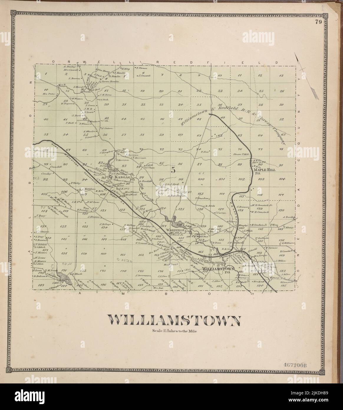 Williamstown map hi-res stock photography and images - Alamy