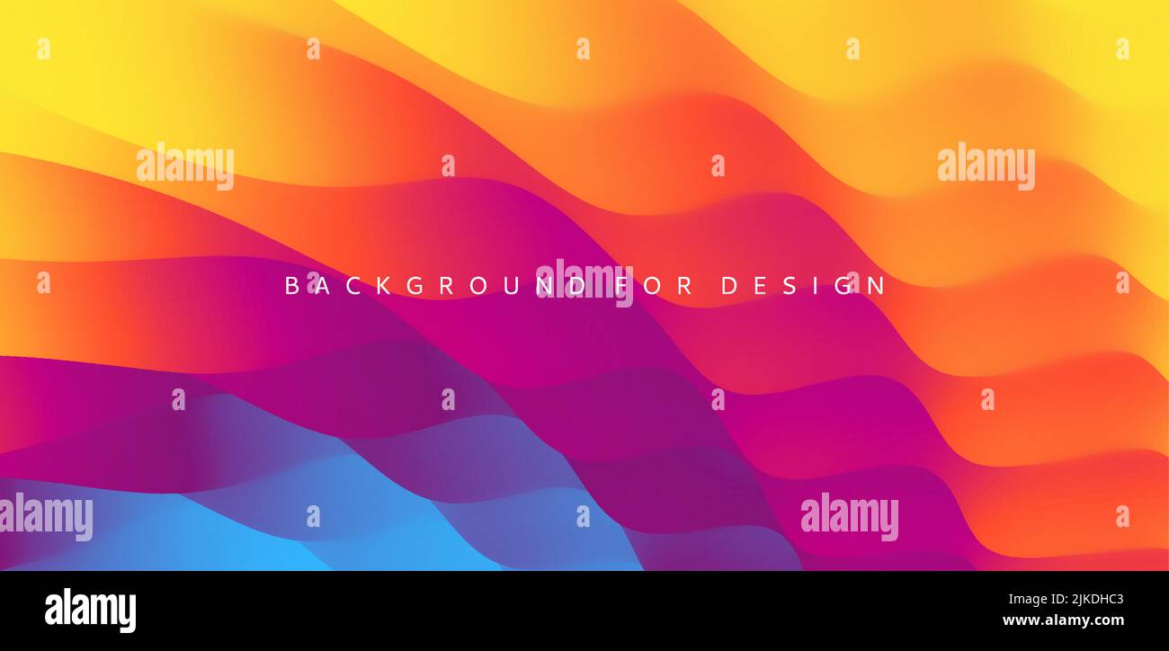 3D wavy background with ripple effect. Vector illustration for ...