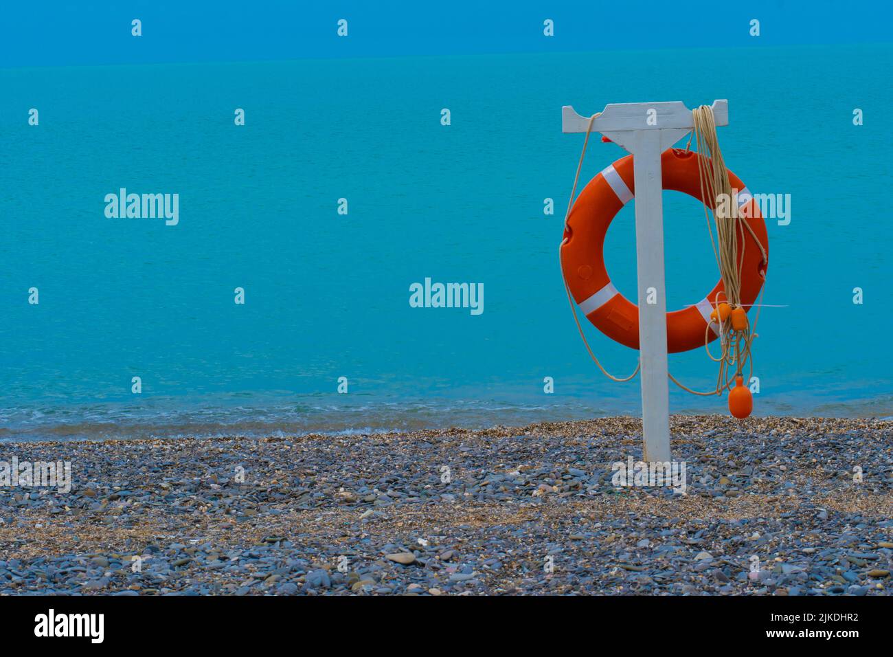 Life help preserver mexico beach water rescue safety rope red, concept ...