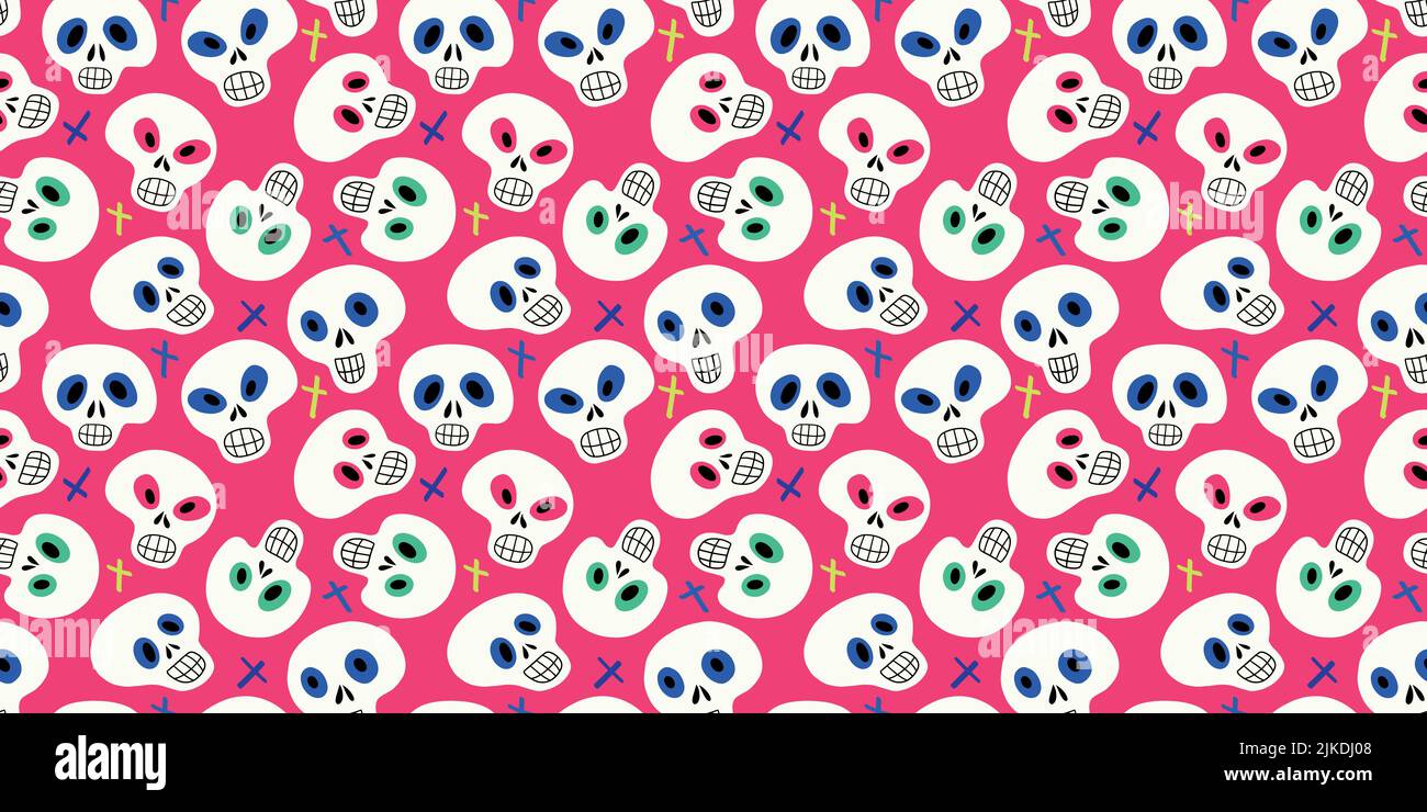 Sugar skull seamless pattern hi-res stock photography and images - Alamy