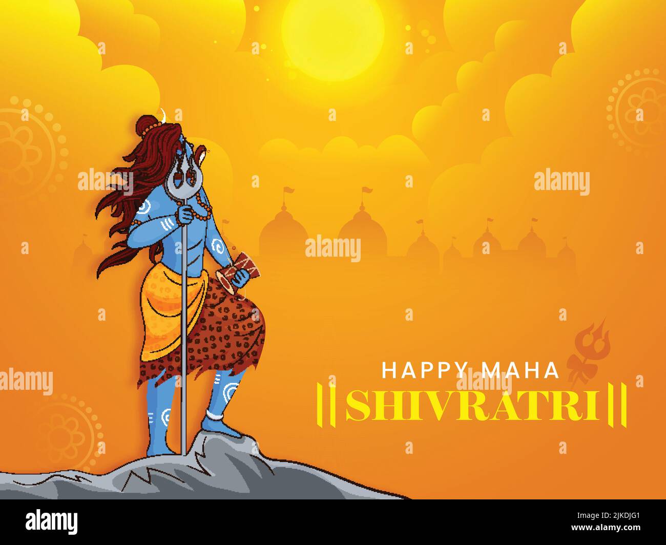 God mahadev temple Stock Vector Images - Alamy