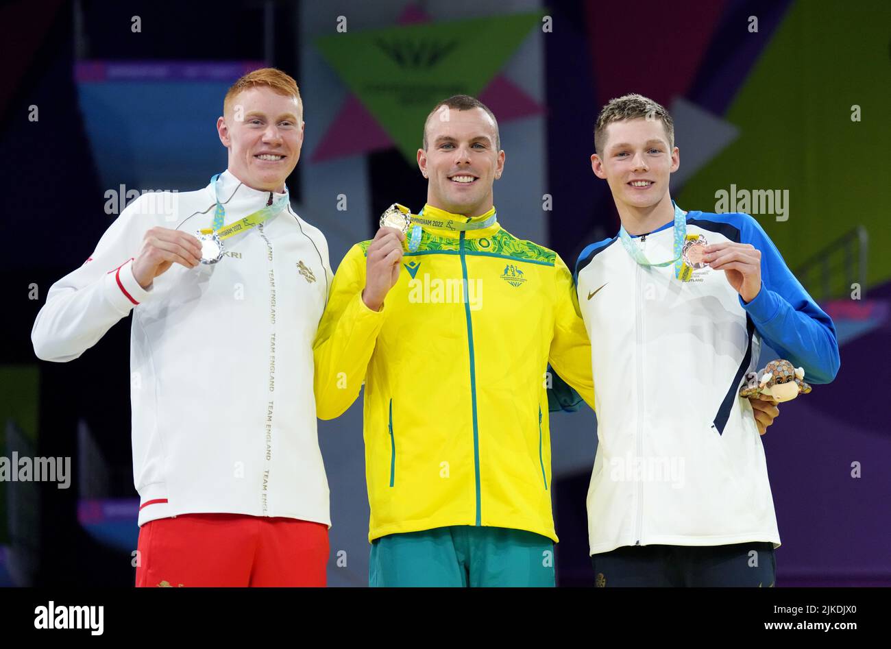 Scotland’s Duncan Scott with his Bronze Medal (right), Tom Dean with ...