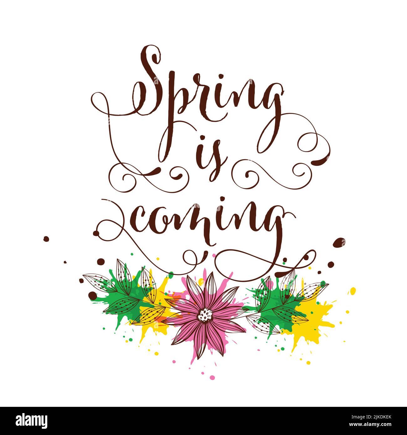 Flower coming Stock Vector Images - Alamy