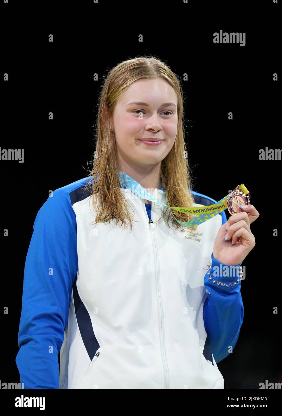 Scotland’s Katie Shanahan with her Bronze Medal after the Women’s 200m ...