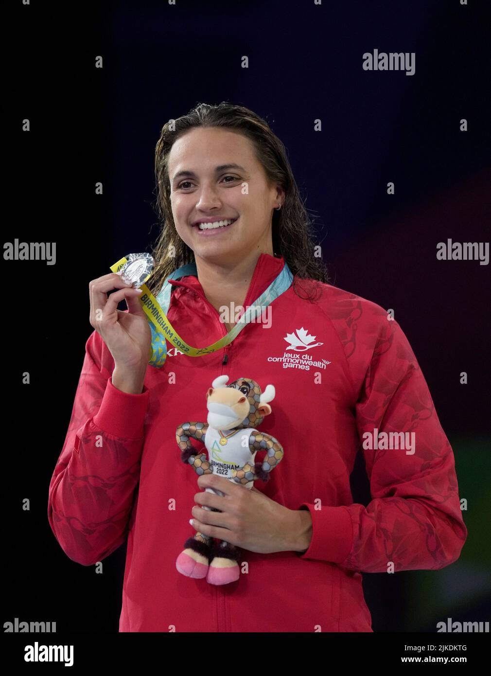 Canada’s Kylie Masse with her Silver Medal after the Women’s 200m ...
