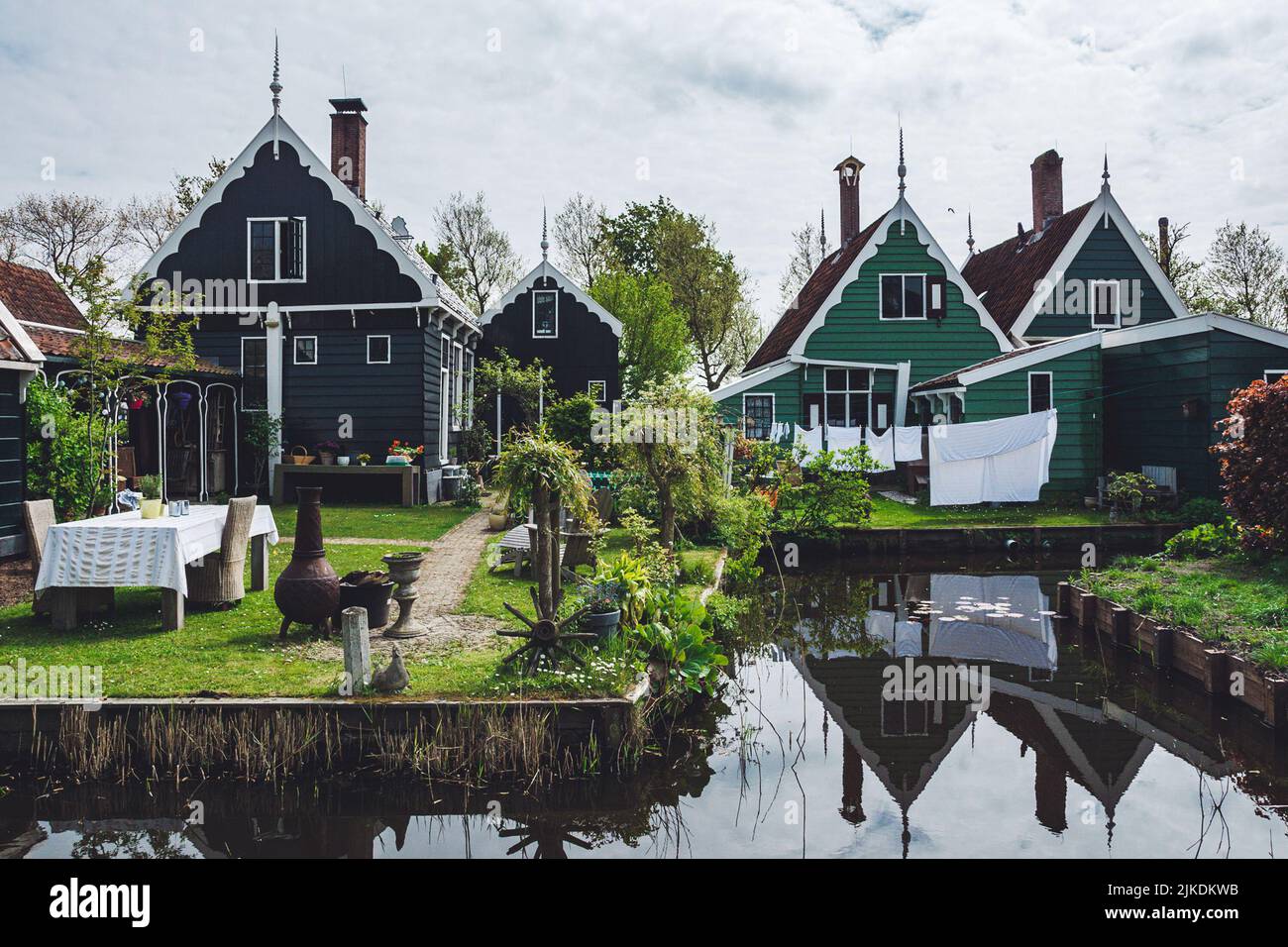 Zaanse Schans, Netherlands - May 4, 2022: Traditional old village in ...