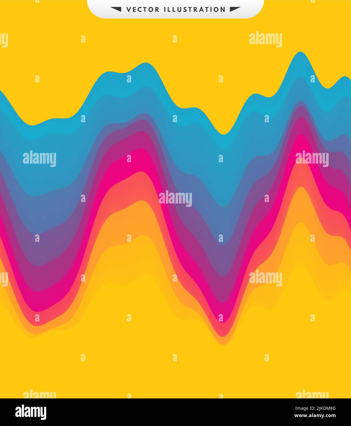 Abstract Waveform Background 3d Technology Style Vector Illustration