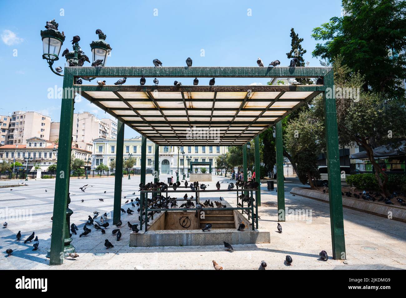 ATHENS, GREECE - MAY 14, 2022: The famous tourist area of Plaka under ...