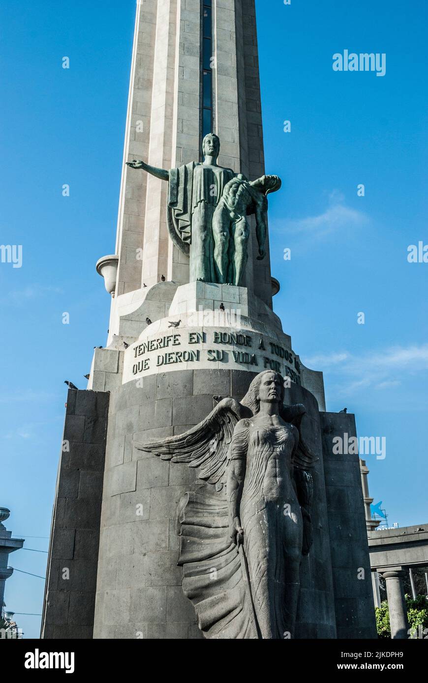 Monument to the Fallen sculptural group. Plaza de España, Santa Cruz de ...
