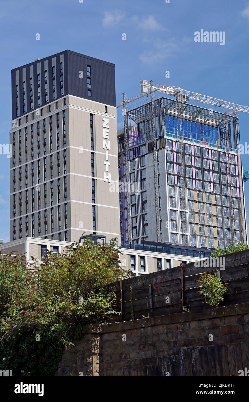 Zenith building, student accommodation. Cardiff central. August 2022 ...