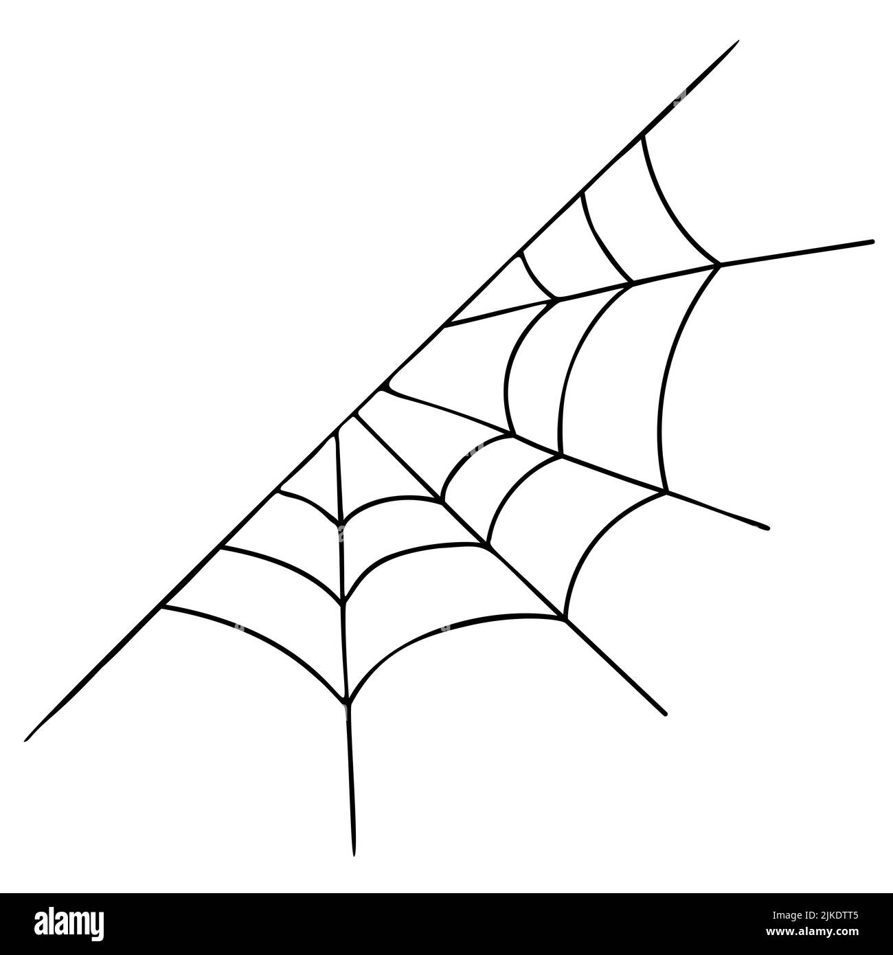Halloween cobweb. Spiderweb. Corner, half of spiders web. Vector ...