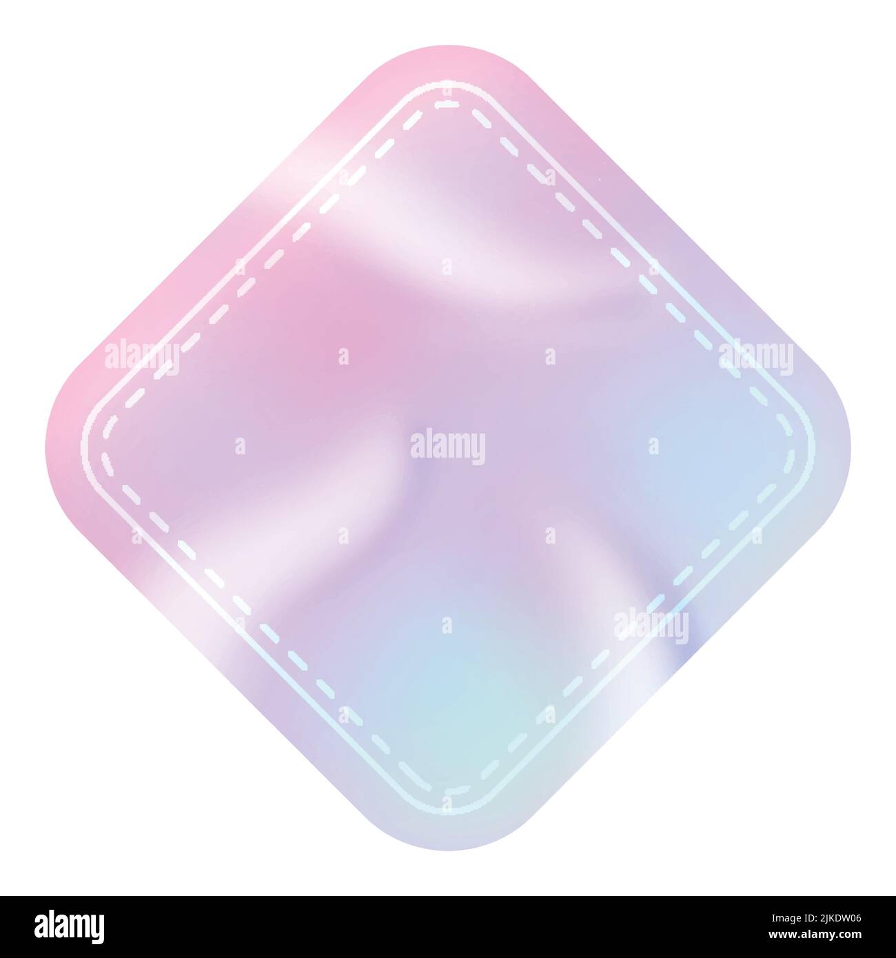 Gradient Blank Rhombus Badge, Label Element On White Background Stock ...