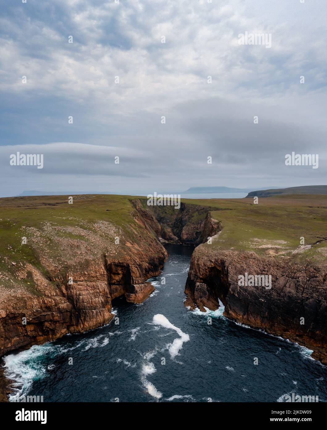 A view of the cliffs and wild coast of Erris Head on the northern tip ...