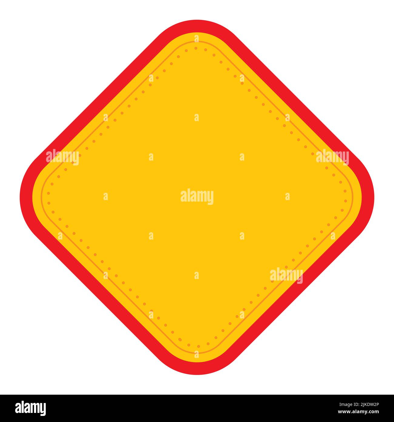 Rhombus Label Or Frame Element In Chrome Yellow Color Stock Vector ...