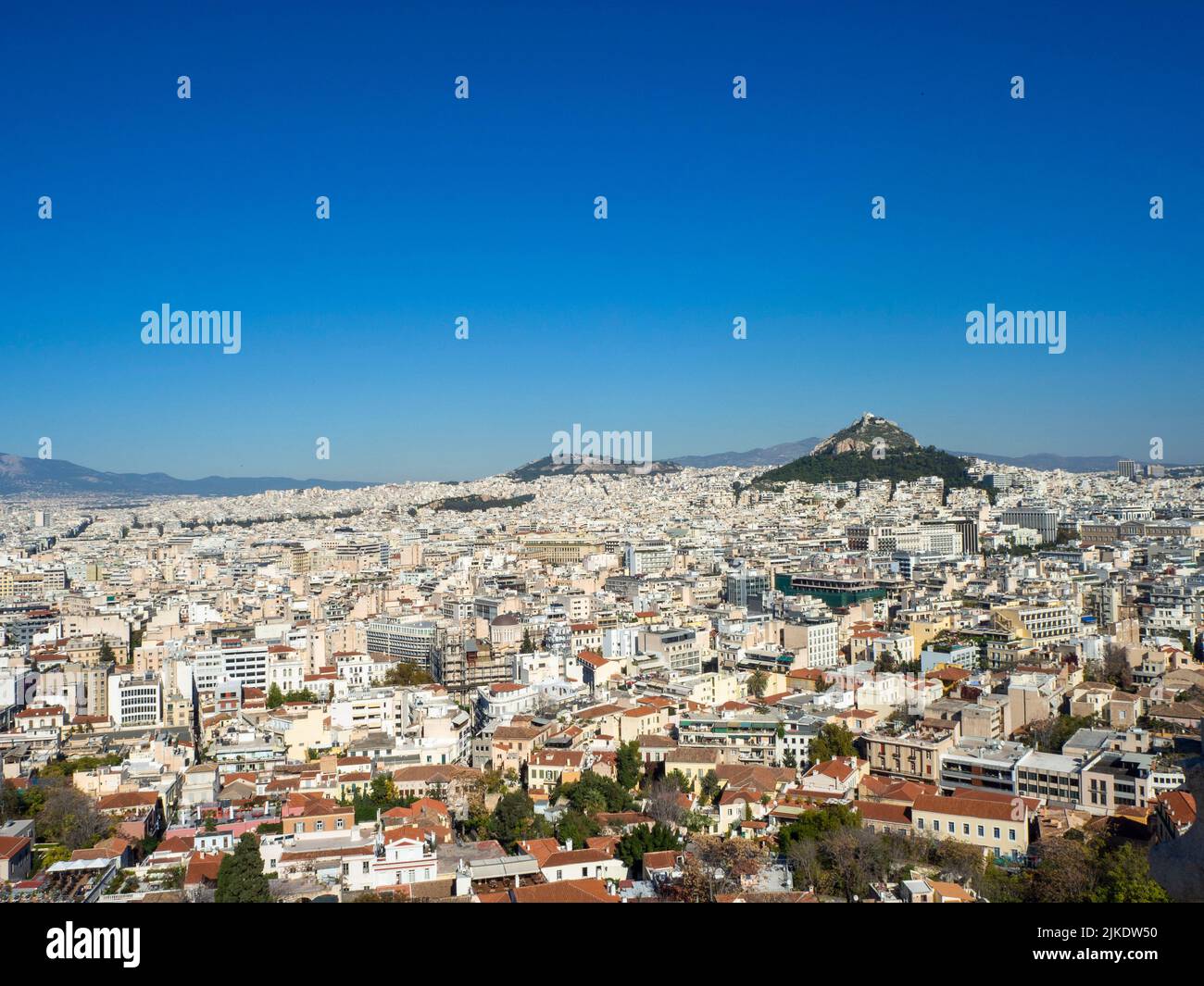 Overview of Athens, Greece taken from the Acropolis Stock Photo - Alamy