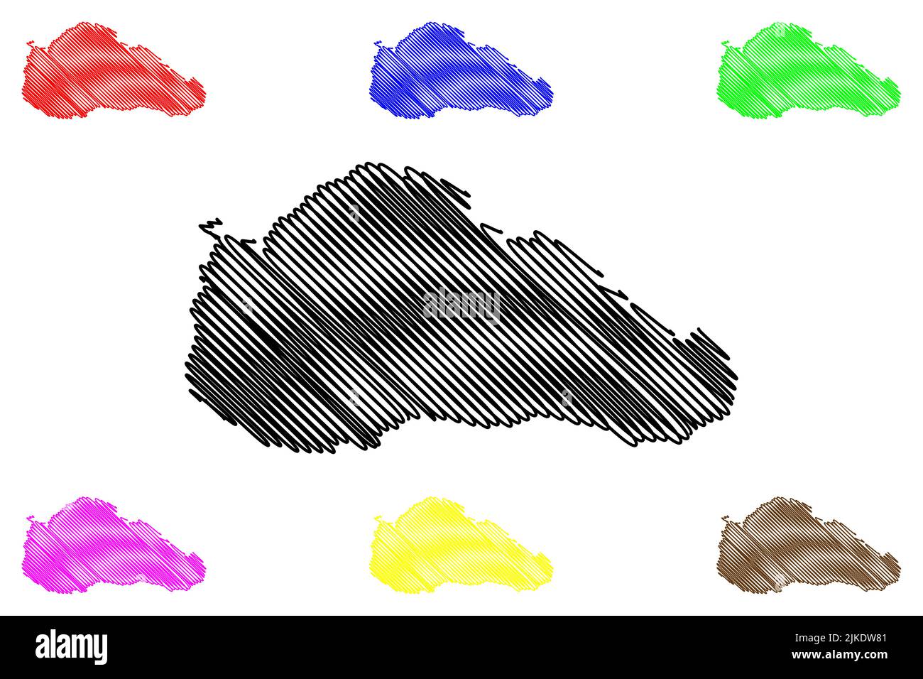 Obi island (Republic of Indonesia, South East Asia) map vector ...