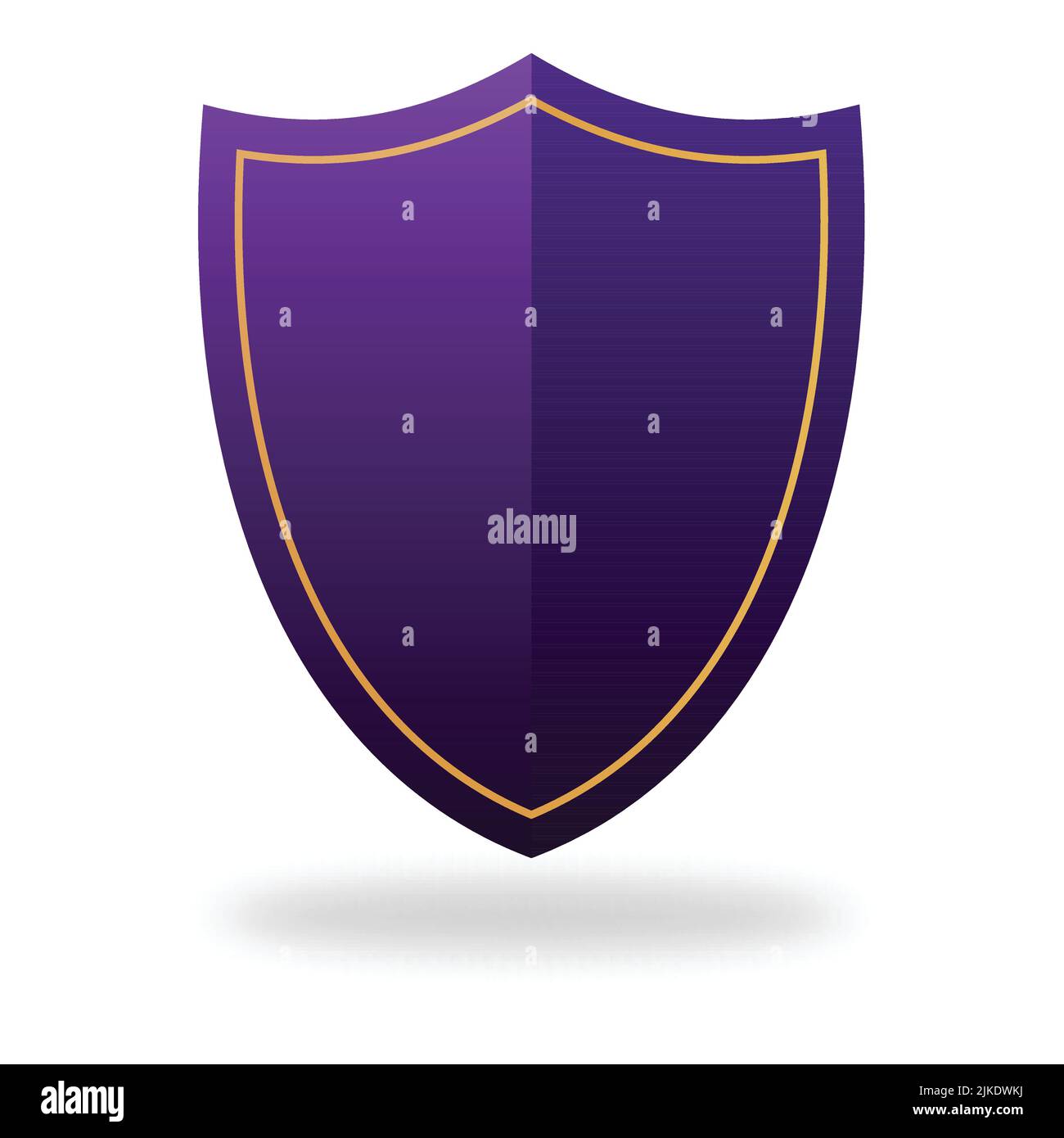 Purple Empty Shield Element On White Background Stock Vector Image ...