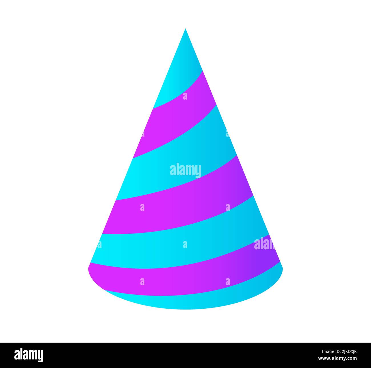 Colorful Birthday Celebration Isolated Cap Blue Purple Illustration ...