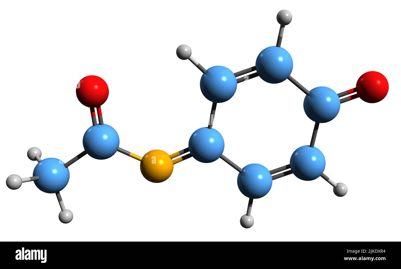 3D image of NAPBQI skeletal formula - molecular chemical structure of N ...