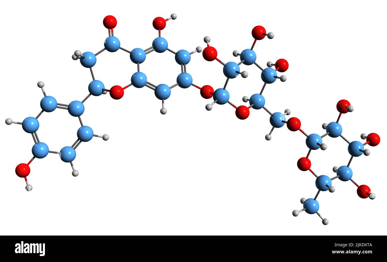 3D image of Narirutin skeletal formula - molecular chemical structure ...