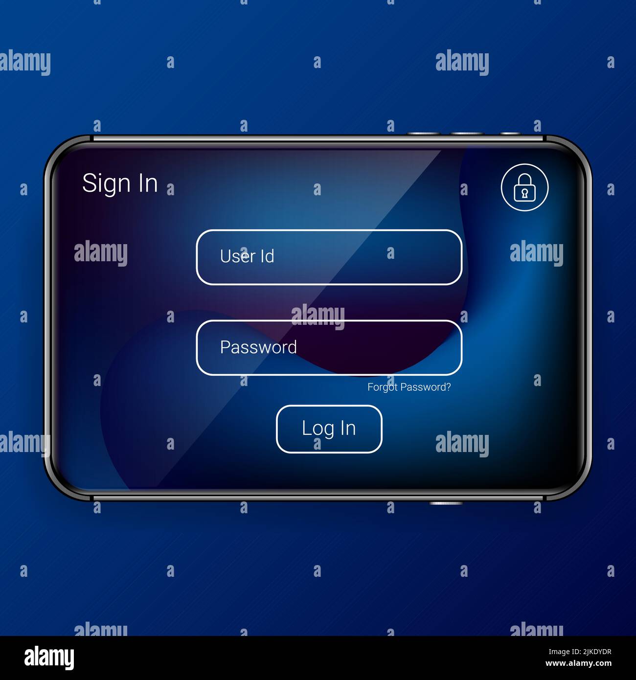 Log user interface mobile Stock Vector Images - Alamy