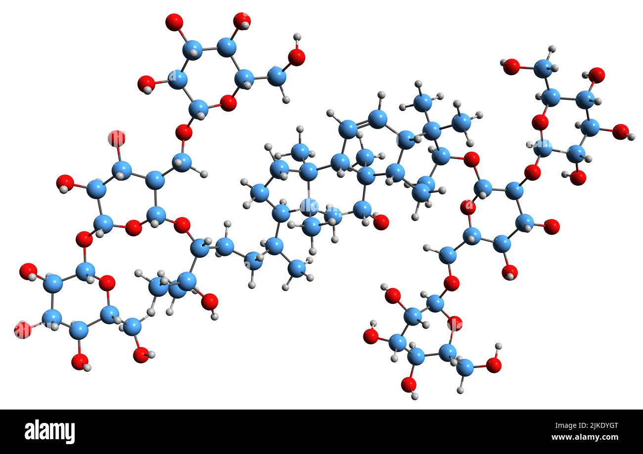 3D image of Neomogroside skeletal formula - molecular chemical ...