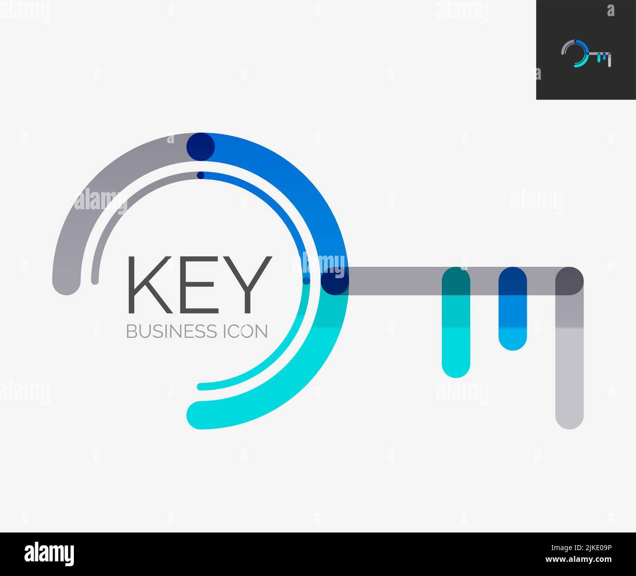 Minimal line design logo, business key icon, branding emblem Stock ...