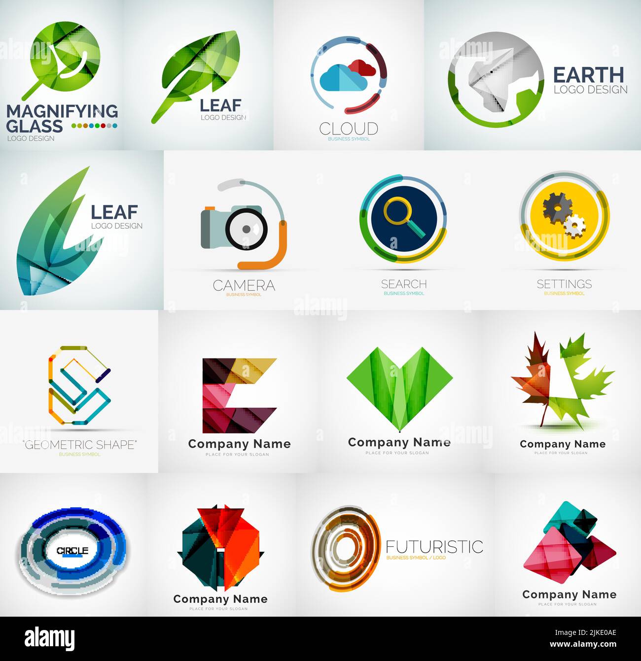 Abstract company logo vector collection - large set of business ...