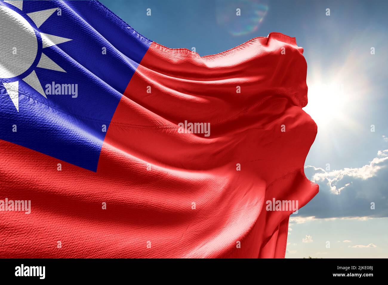 Flag of the Republic of China taiwan Stock Photo - Alamy