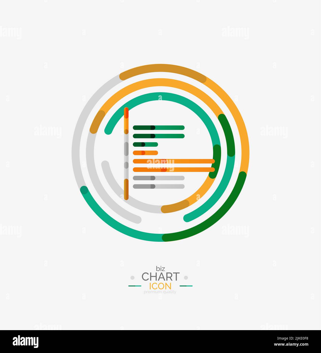 Line graph, chart icon, minimal geometric design Stock Vector Image ...