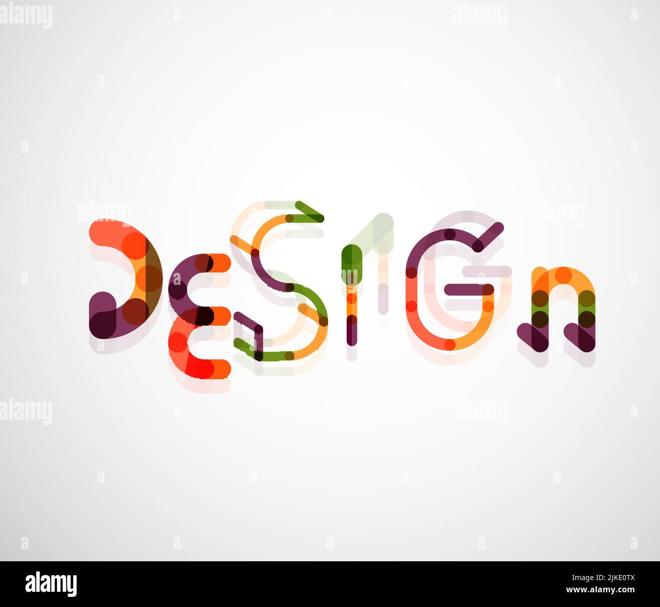 Design word font concept, minimal line design Stock Vector Image & Art ...