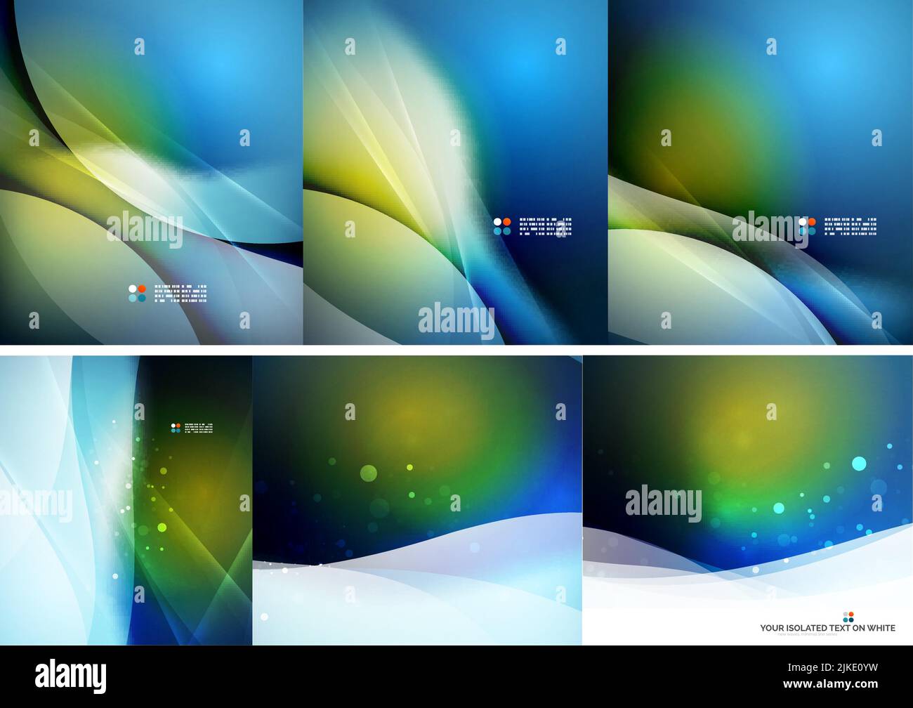 Set of abstract shining backgrounds, color and shadow design business ...