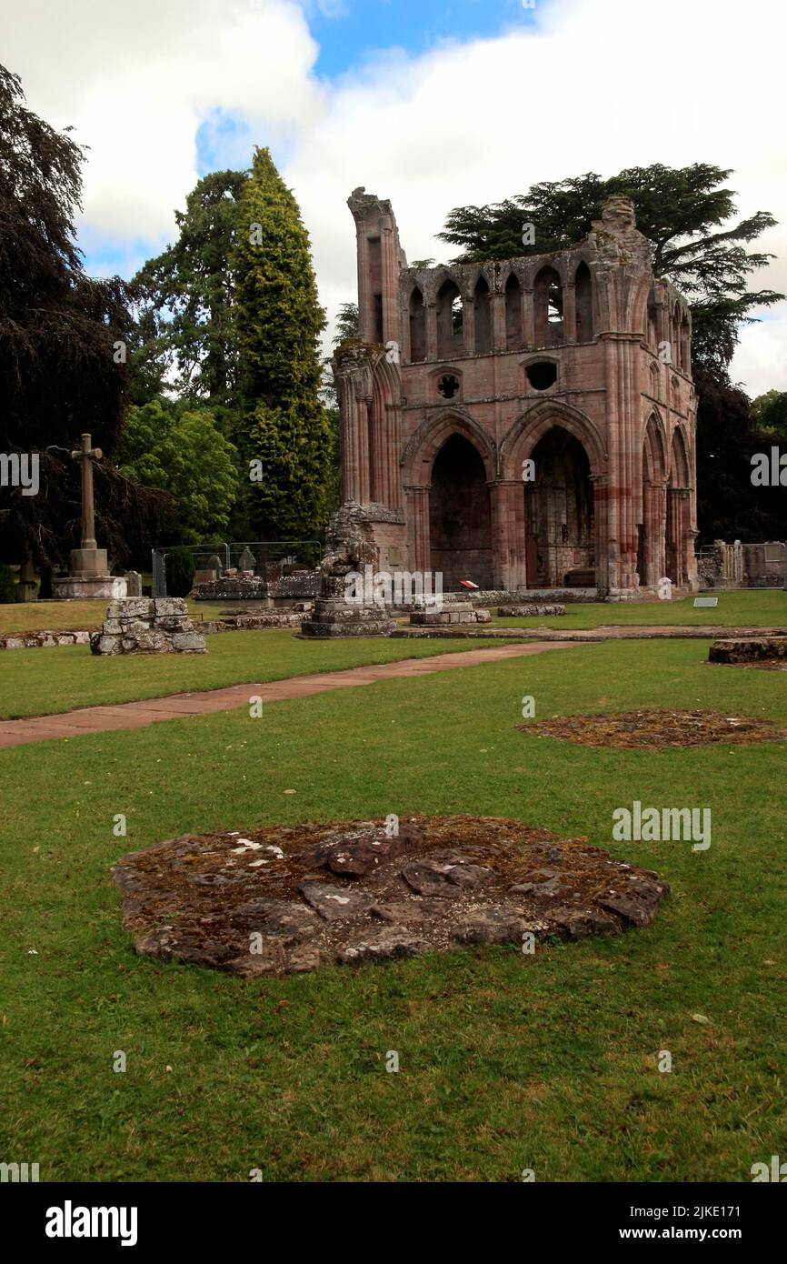 Scottish ruin, abbey ruin, Ruins of Dryburgh Abbey, a Premonstratensian ...