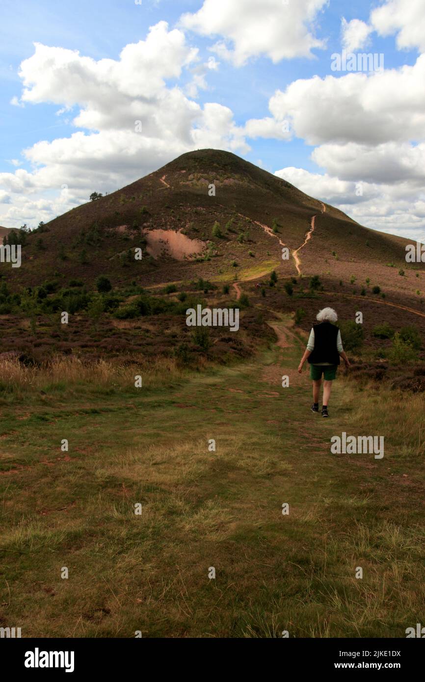 Hilltop, Peak, Eildon Hills summit, Melrose, Scotland, UK Stock Photo ...