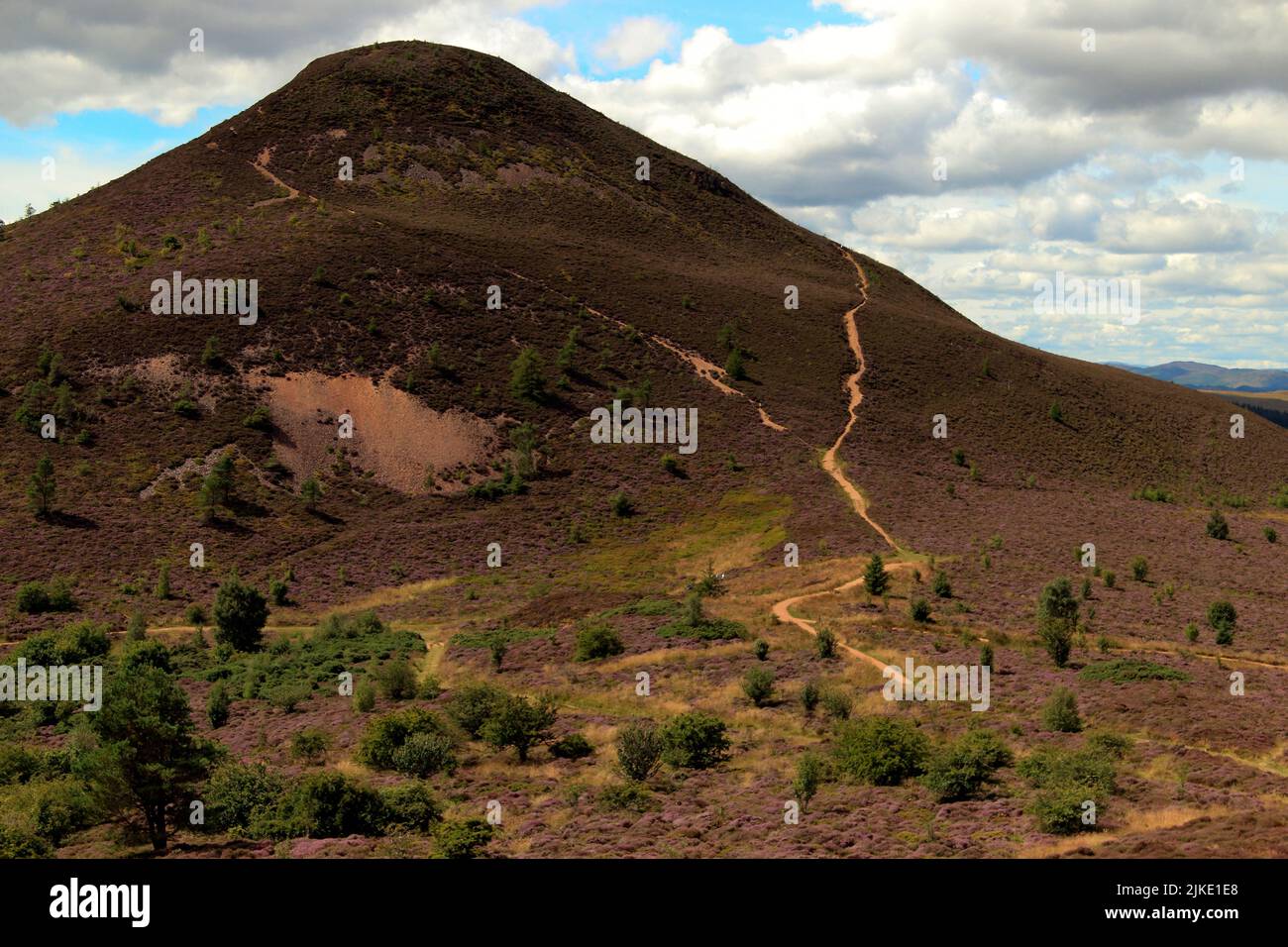 Hilltop, Peak, Eildon Hills summit, Melrose, Scotland, UK Stock Photo ...