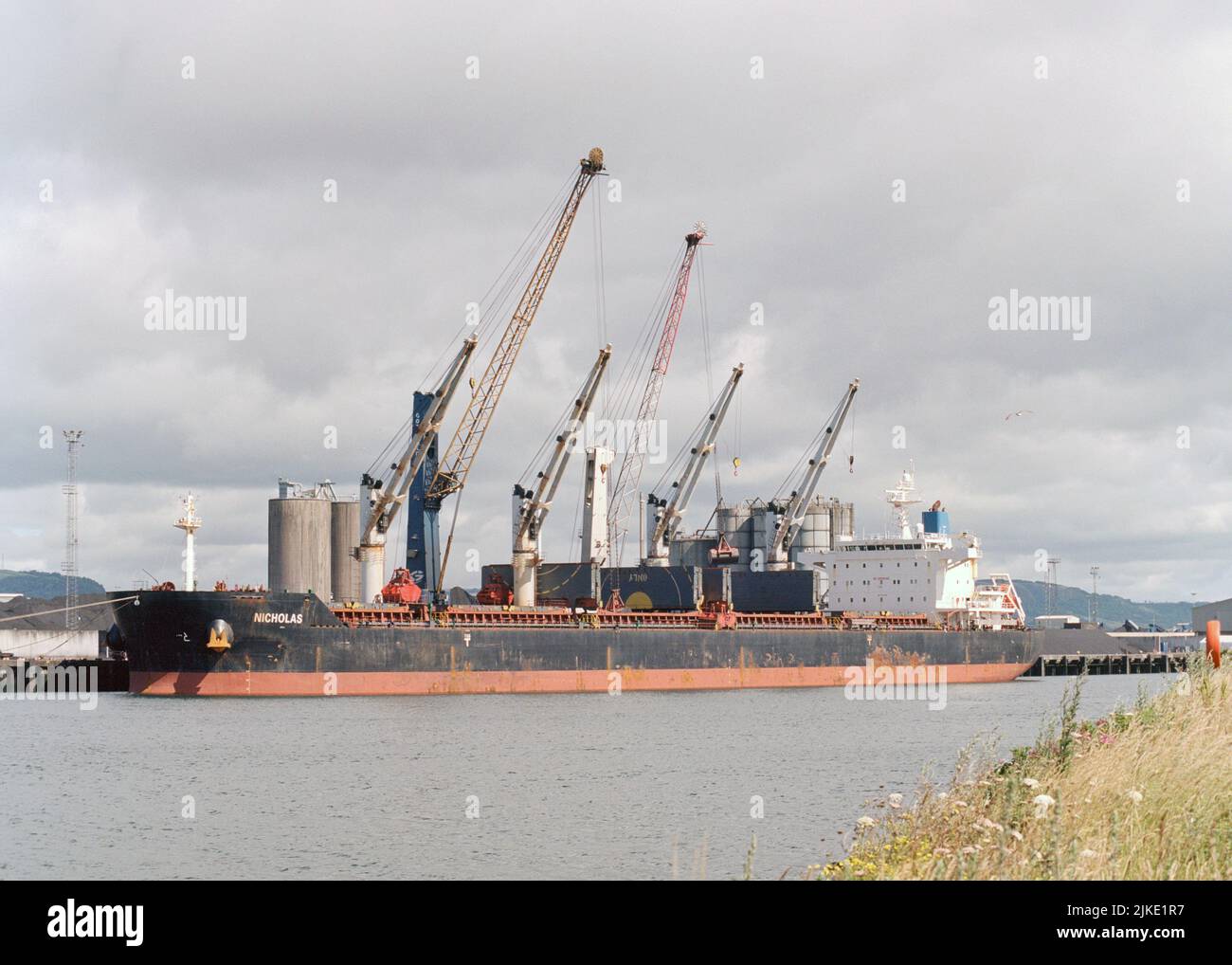 Belfast, UK - 4 July 2022: Bulk ship NICHOLAS at Belfast harbour for ...