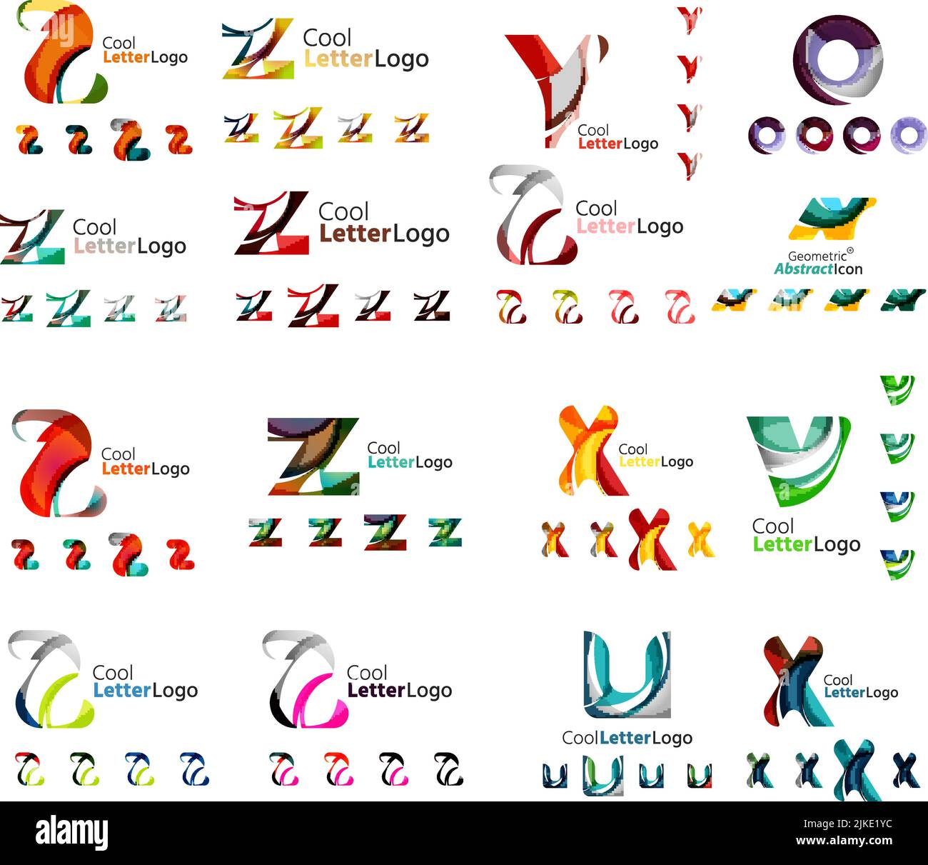 Mega collection of various abstract business emblems. Universal icon ...