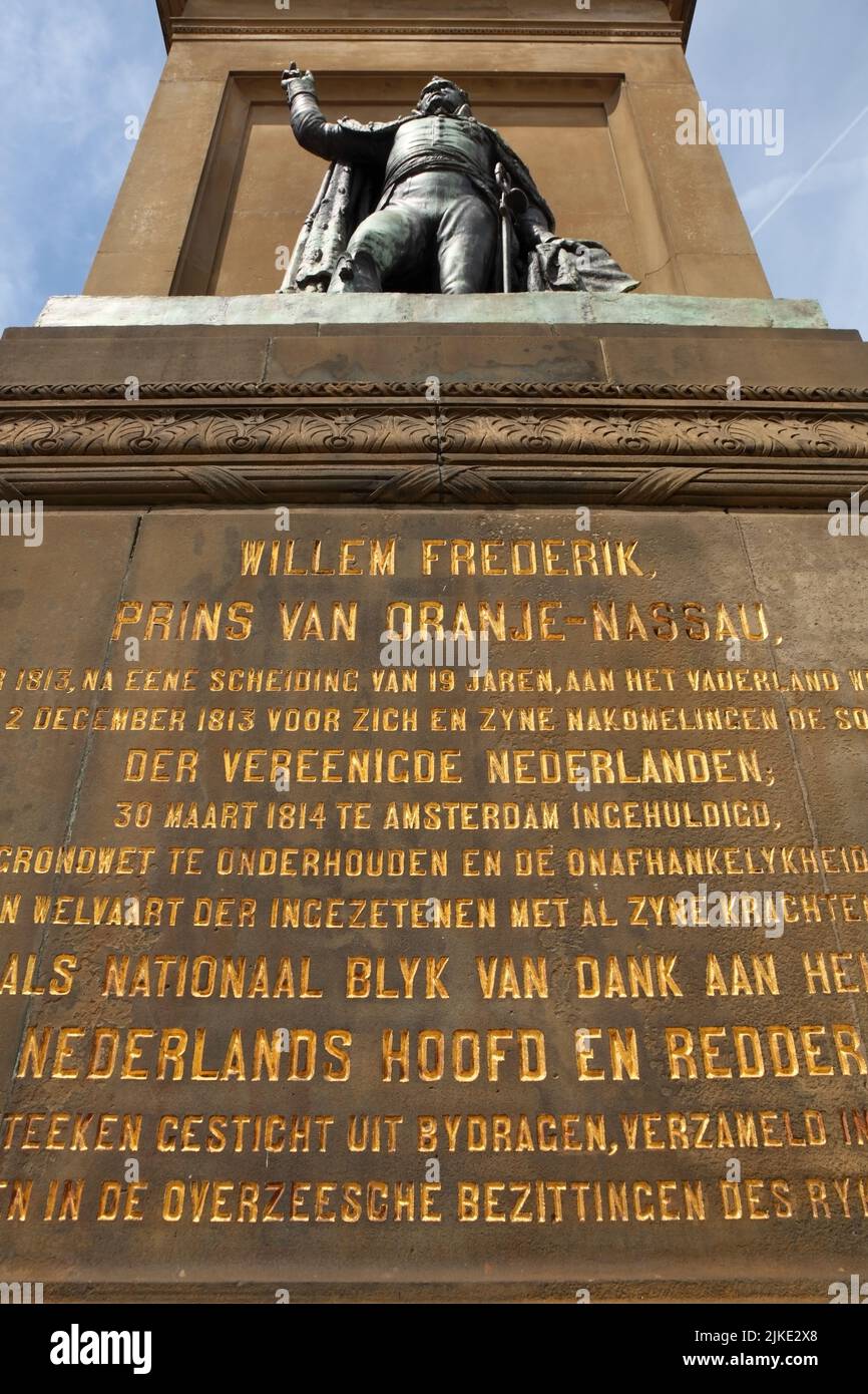 Statue of Willem Frederik of the Netherlands, The Hague / Den Haag ...