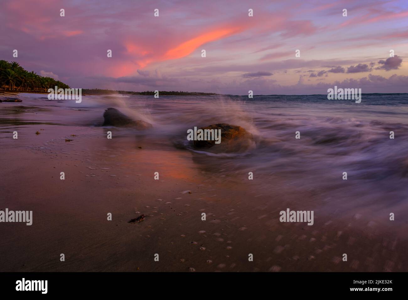 Beach Sunset Dominican Republic Stock Photo - Alamy