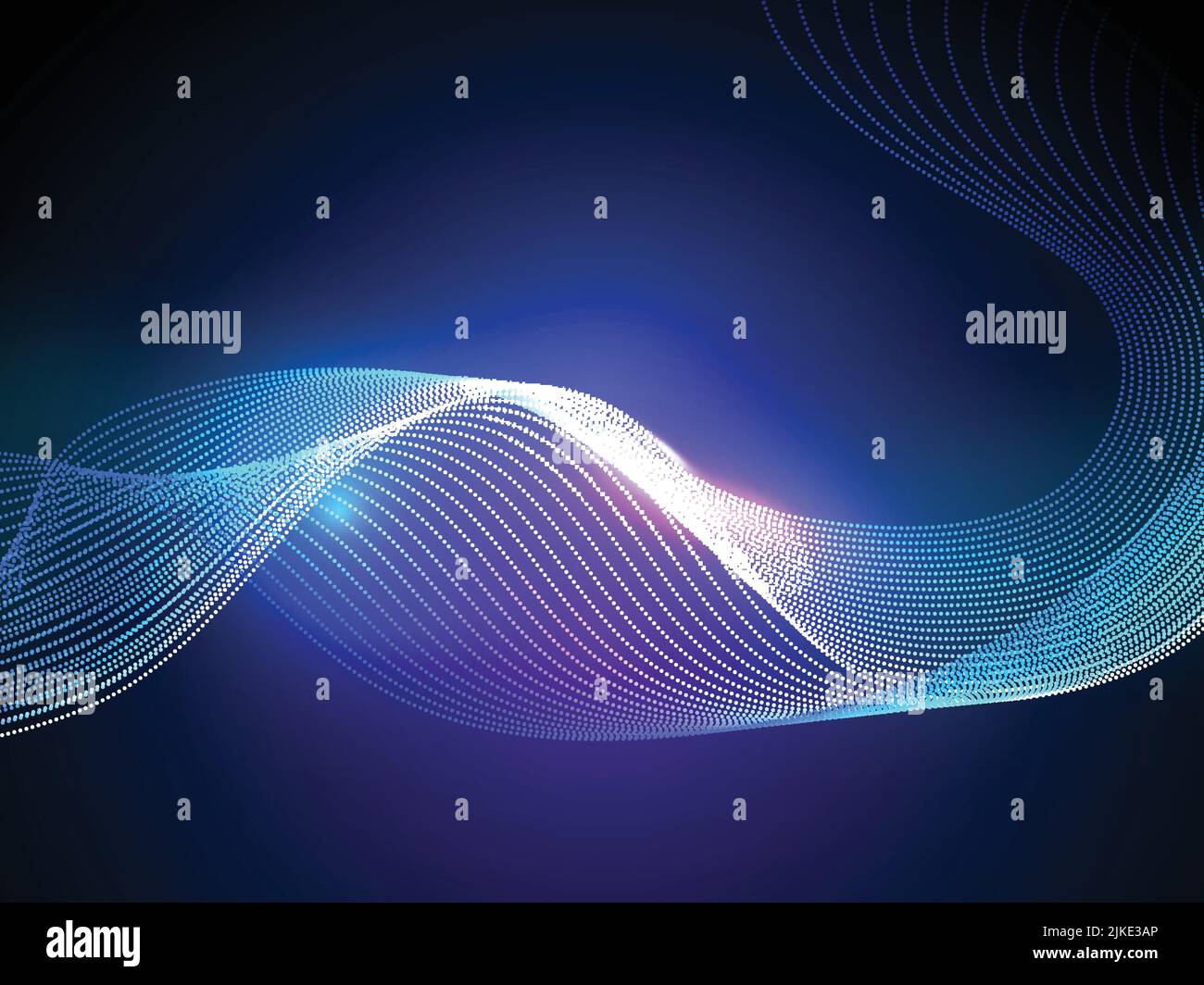 Abstract Gradient Particles Wave Motion Background With Lights Effect ...