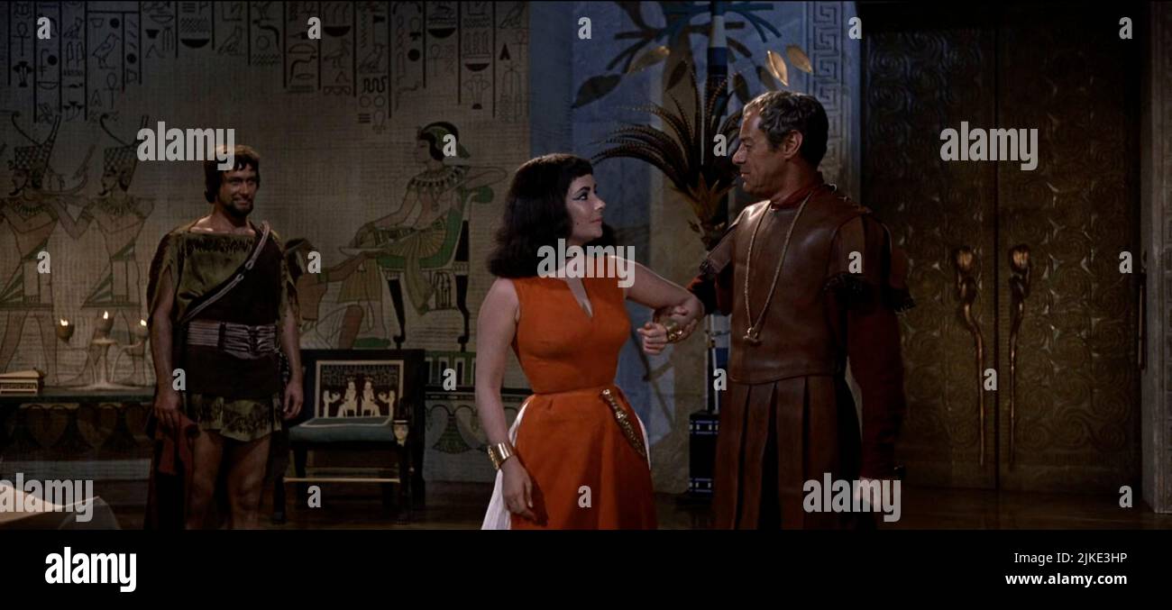 Los Angeles.CA.USA. Cesare Danova (as Apollodorus), Rex Harrison (as ...