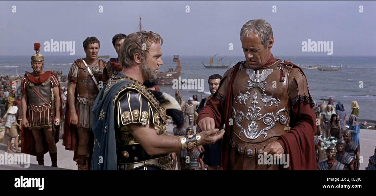 Los Angeles.CA.USA. John Doucette (as Achillas) and Rex Harrison (as ...