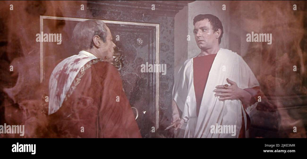 Los Angeles.CA.USA. Rex Harrison (as Julius Caesar) and Kenneth Haigh ...