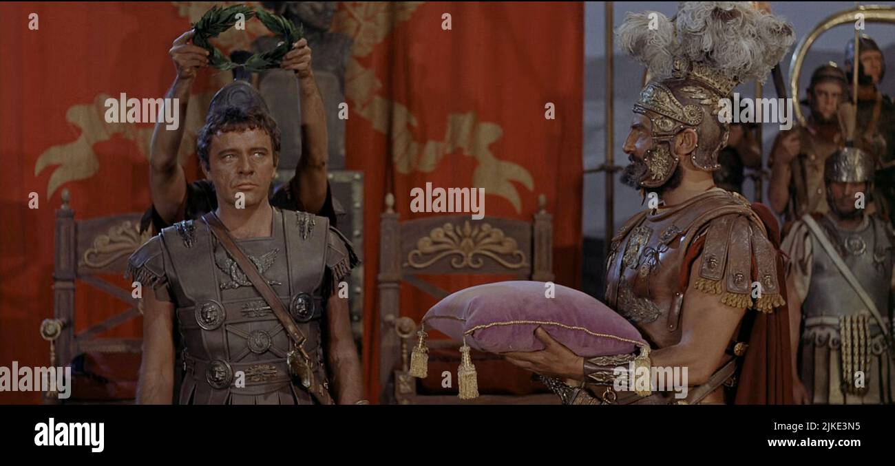 Los Angeles.CA.USA. Richard Burton (as Mark Antony) with Andrew Faulds ...